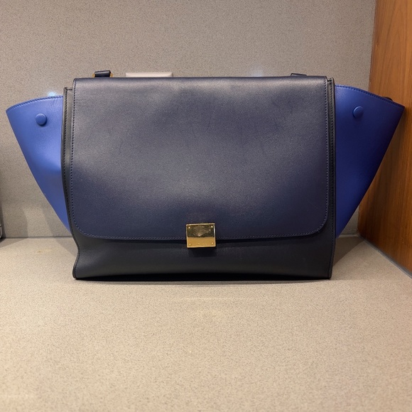 Celine | Bags | Used Cline Shoulder Trapeze Mulitcolor Smooth Calf Bag ...